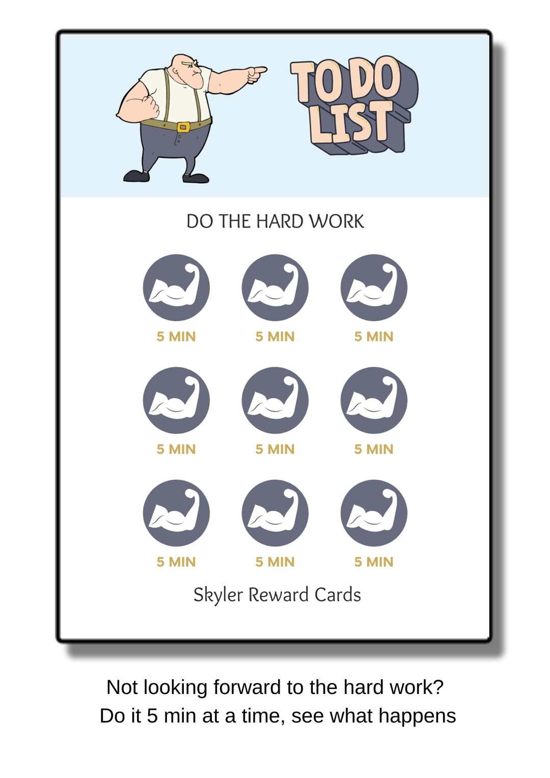 The 'do the Hard Work' Card and Envelope. A Reward Card to Motivate You ...
