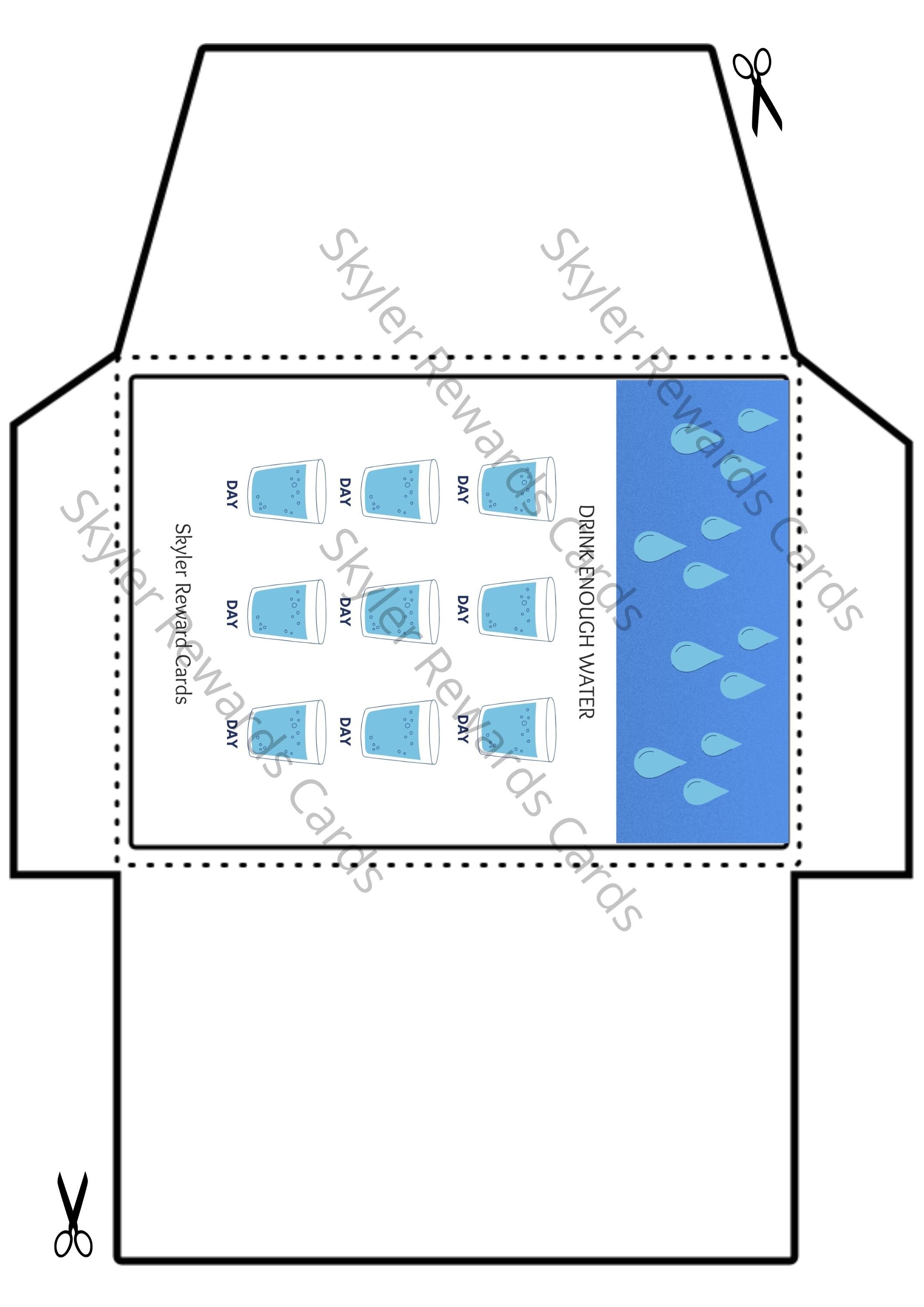 The Water Card and Envelope. A Reward Card to Motivate You Towards Your ...