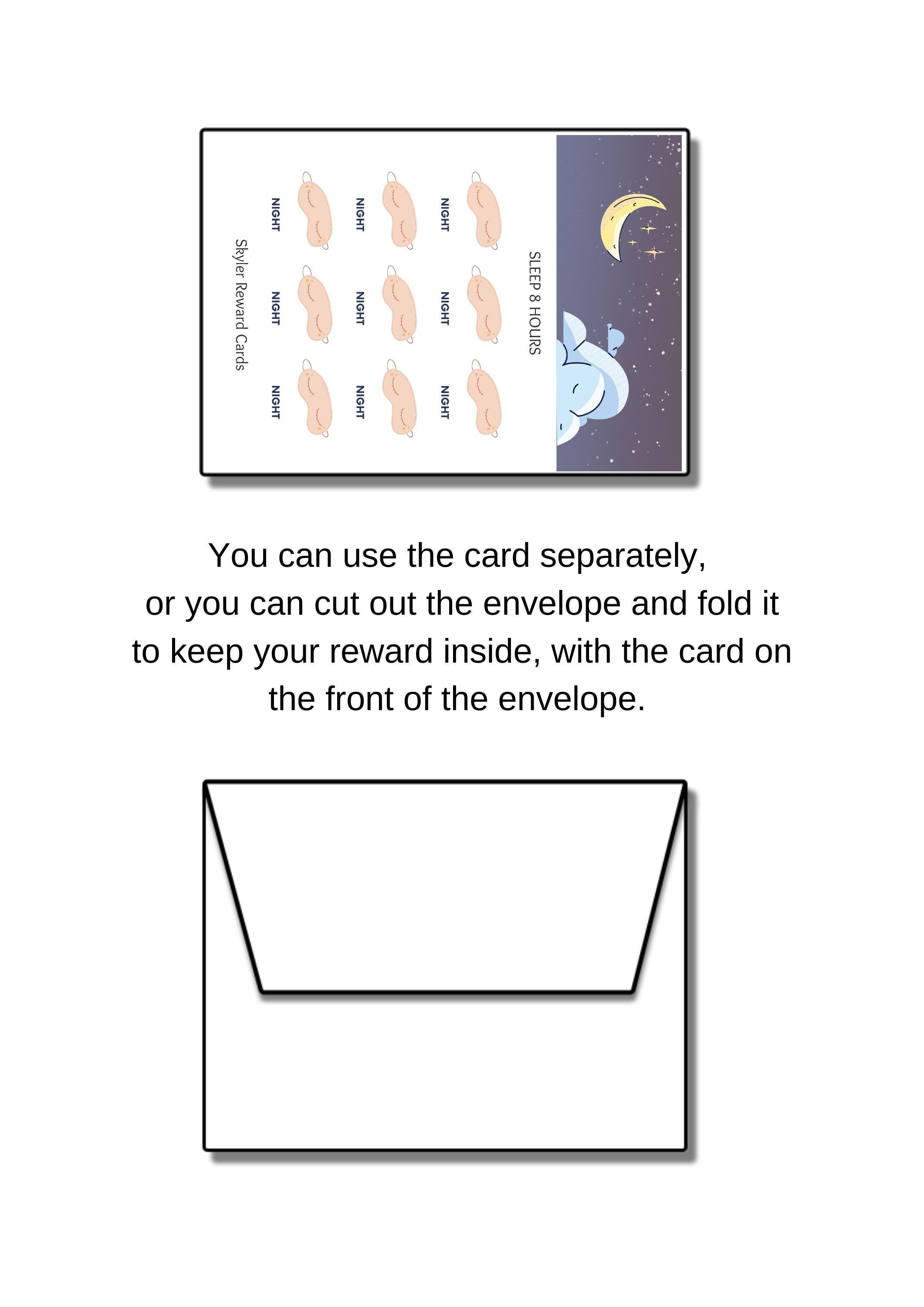 The Sleep Card and Envelope. A Reward Card to Motivate You Towards Your ...