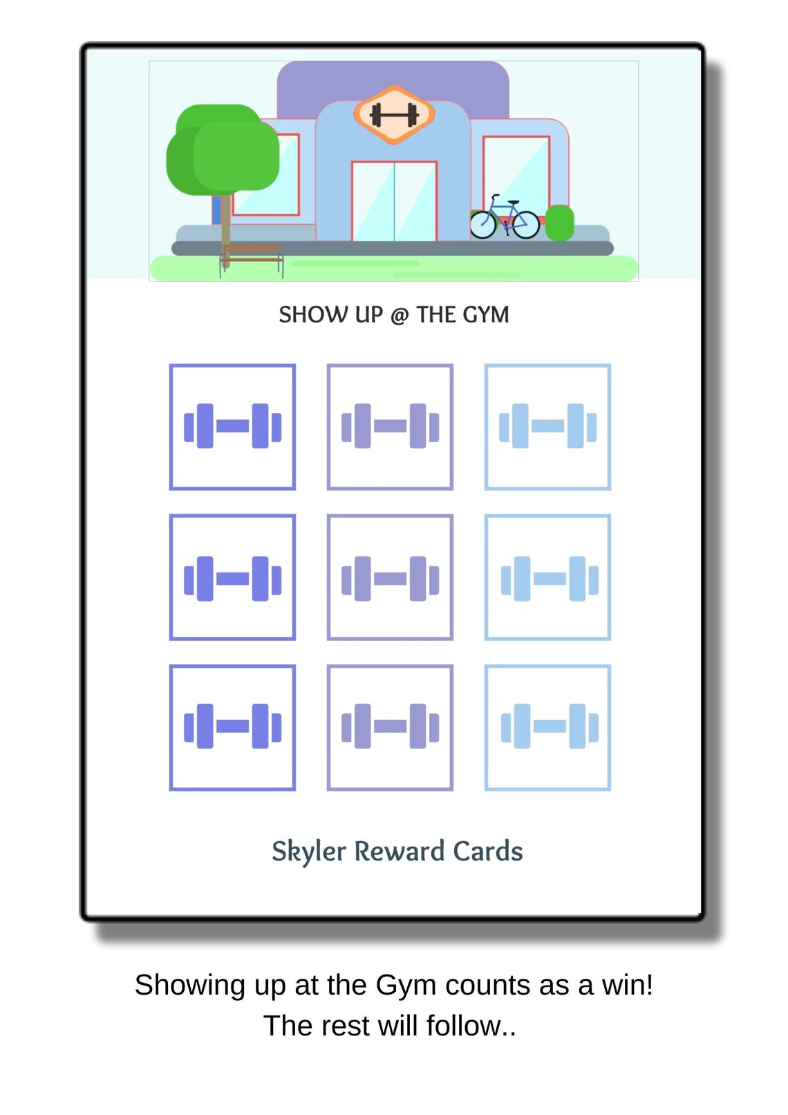 The Show UP @ the Gym Card and Envelope. A Gentle Help to Get You to ...