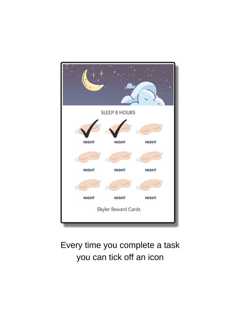 The Sleep Card and Envelope. A Reward Card to Motivate You Towards Your ...