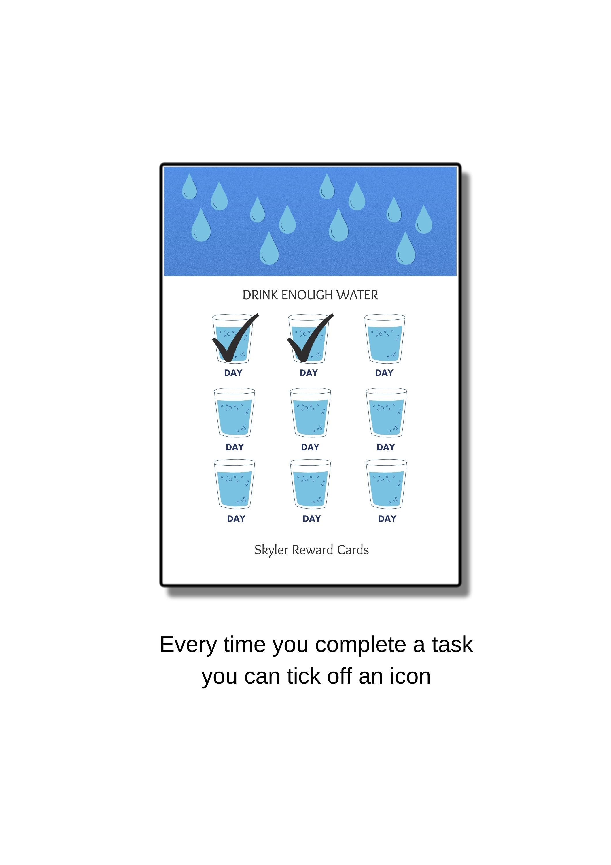 The Water Card and Envelope. A Reward Card to Motivate You Towards Your ...
