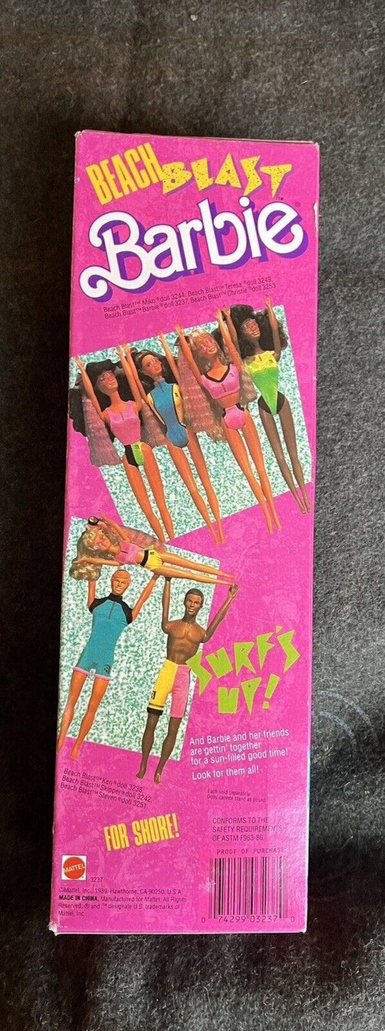 Rare Vintage Barbie 1989 Beach Blast Barbie #3237 Box Sealed and ...