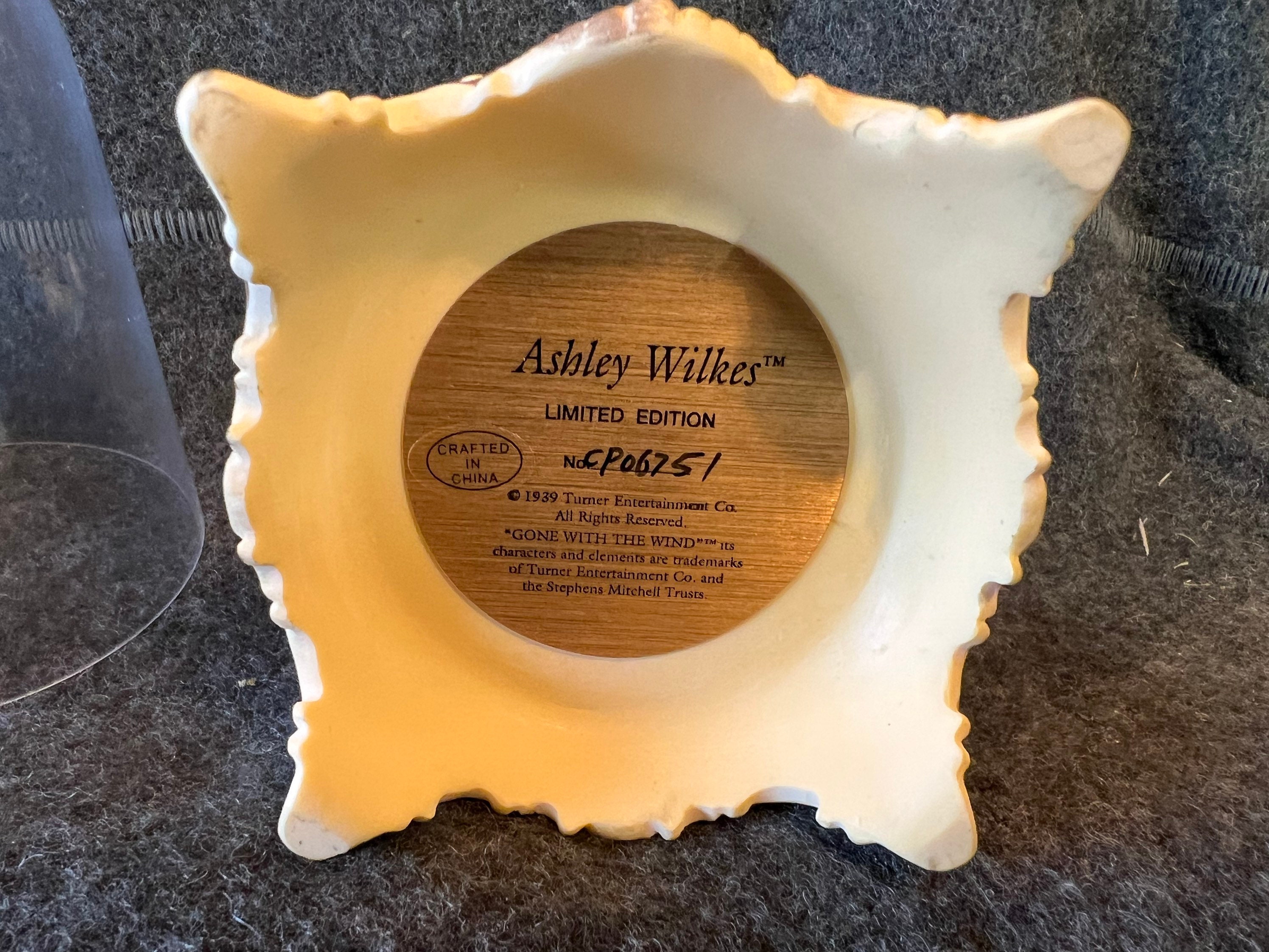 1993 Gone With the Wind “ashley Wilkes" Glass Covered Figurine - Etsy