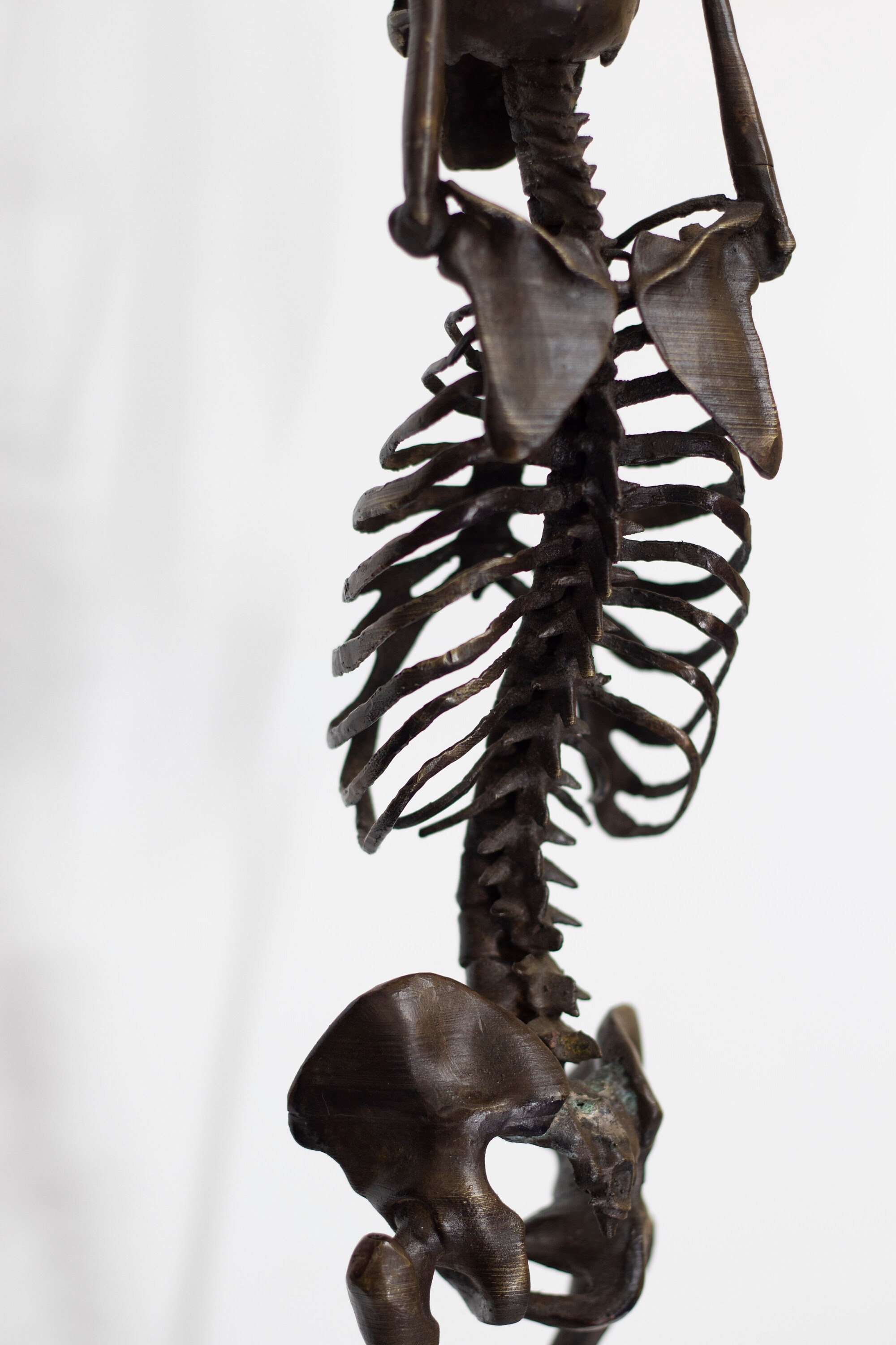 Bronze Sculpture of Skeleton on Granite Base Cast Bronze - Etsy