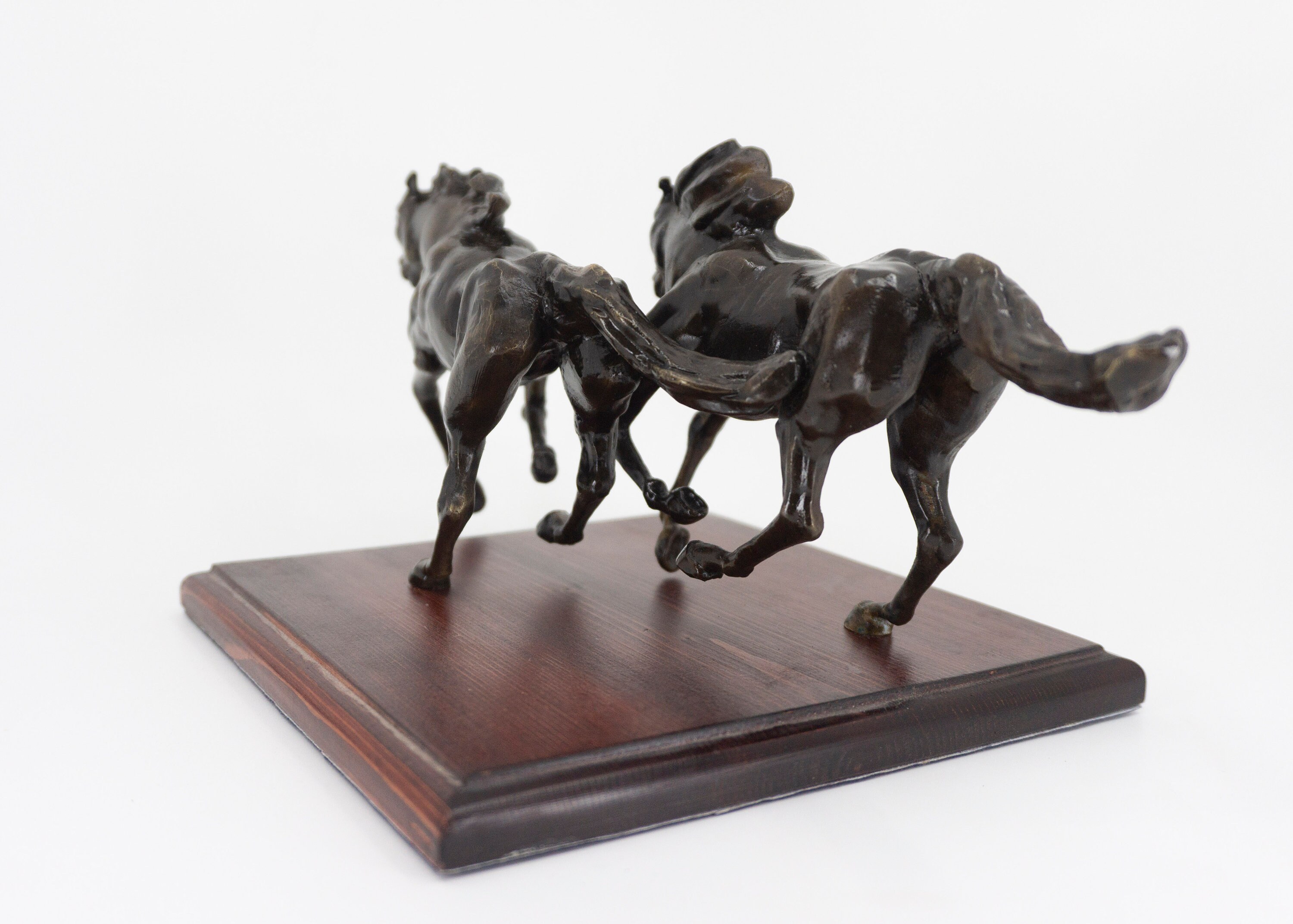 Pair of Running Horses Bronze Sculpture | Home Decor Statue | Galloping ...