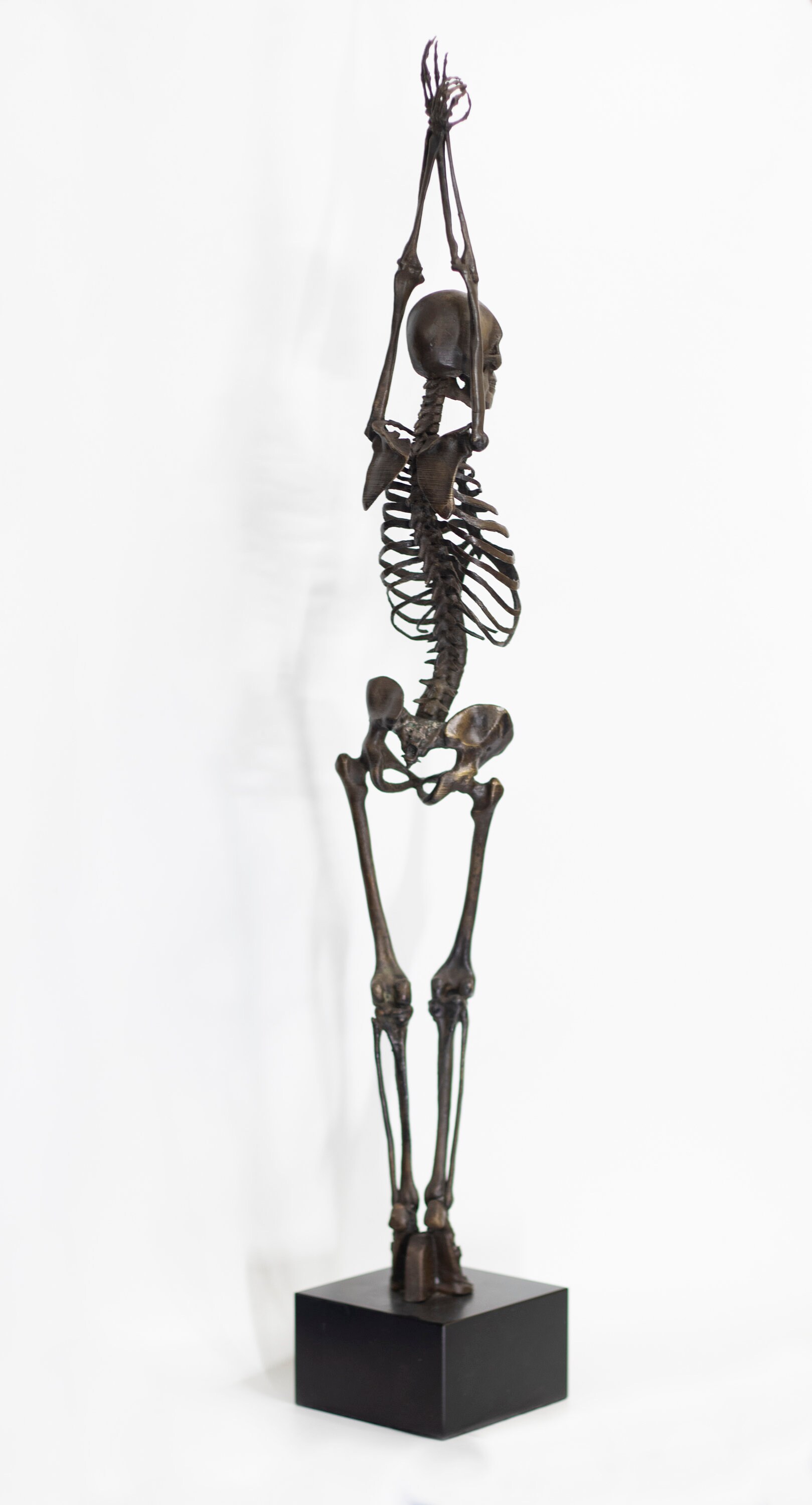 Bronze Sculpture of Skeleton on Granite Base Cast Bronze - Etsy