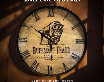 Whiskey Barrel Clock - Bourbon Barrel Wall Hanging Clocks - Kentucky ...