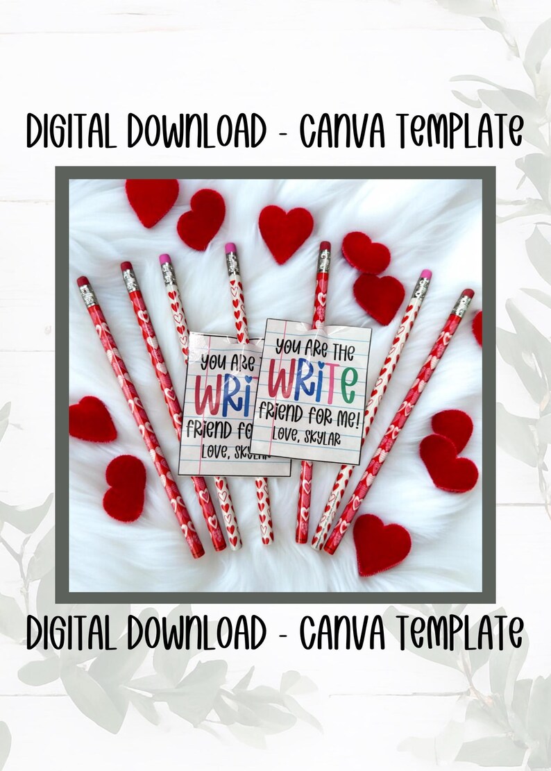 Editable Valentine’s Day Canva Template | Digital Download | Canva ...