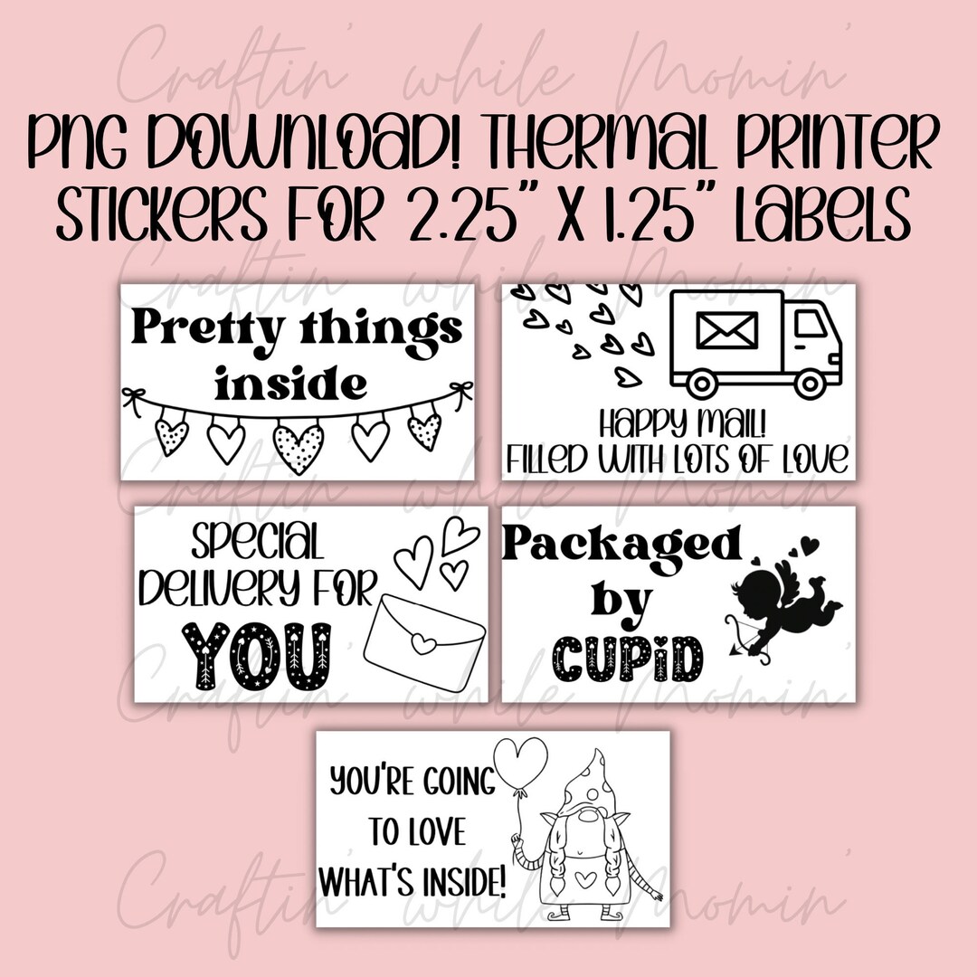 Valentines Day Thermal Stickers Thermal Packaging Stickers - Etsy