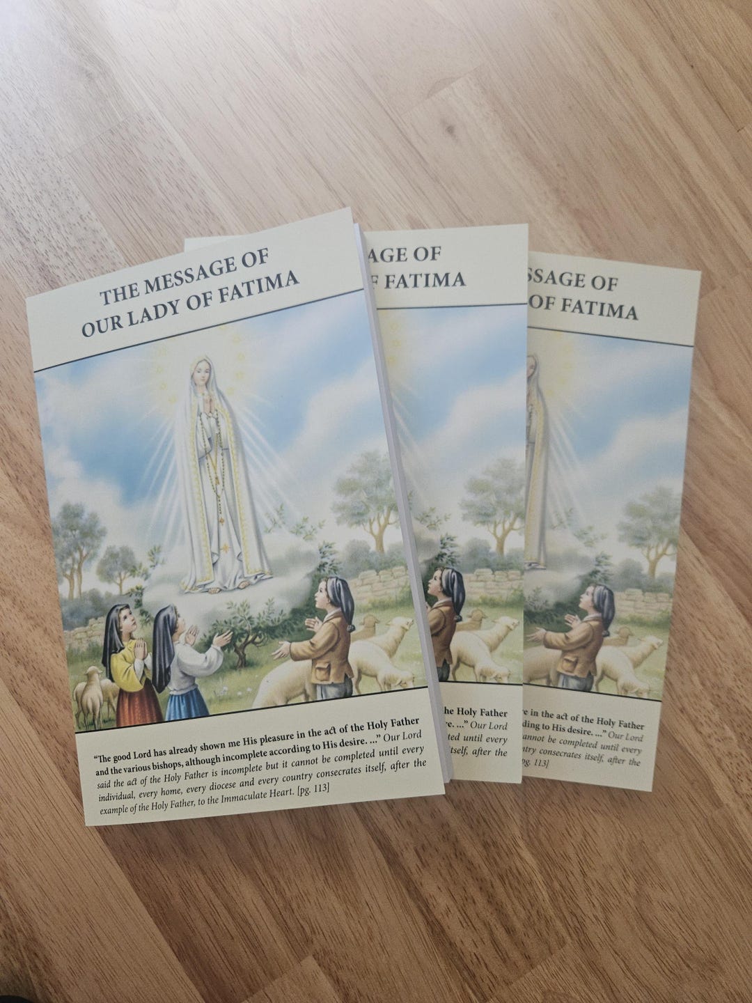 The Message of Our Lady of Fatima Book - Three Copies - Etsy
