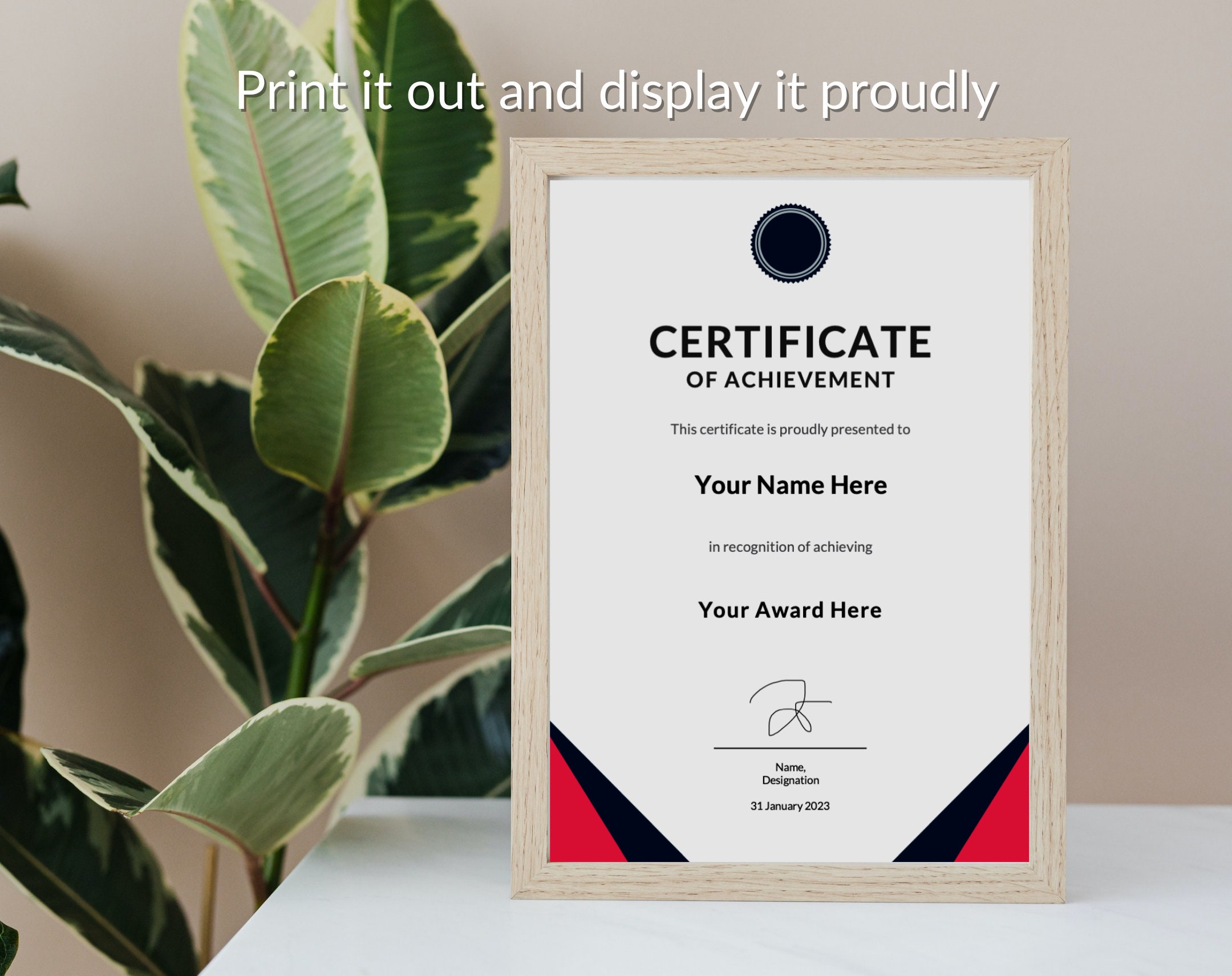 DIY Editable Certificate Powerpoint Template in Portrait Professional ...