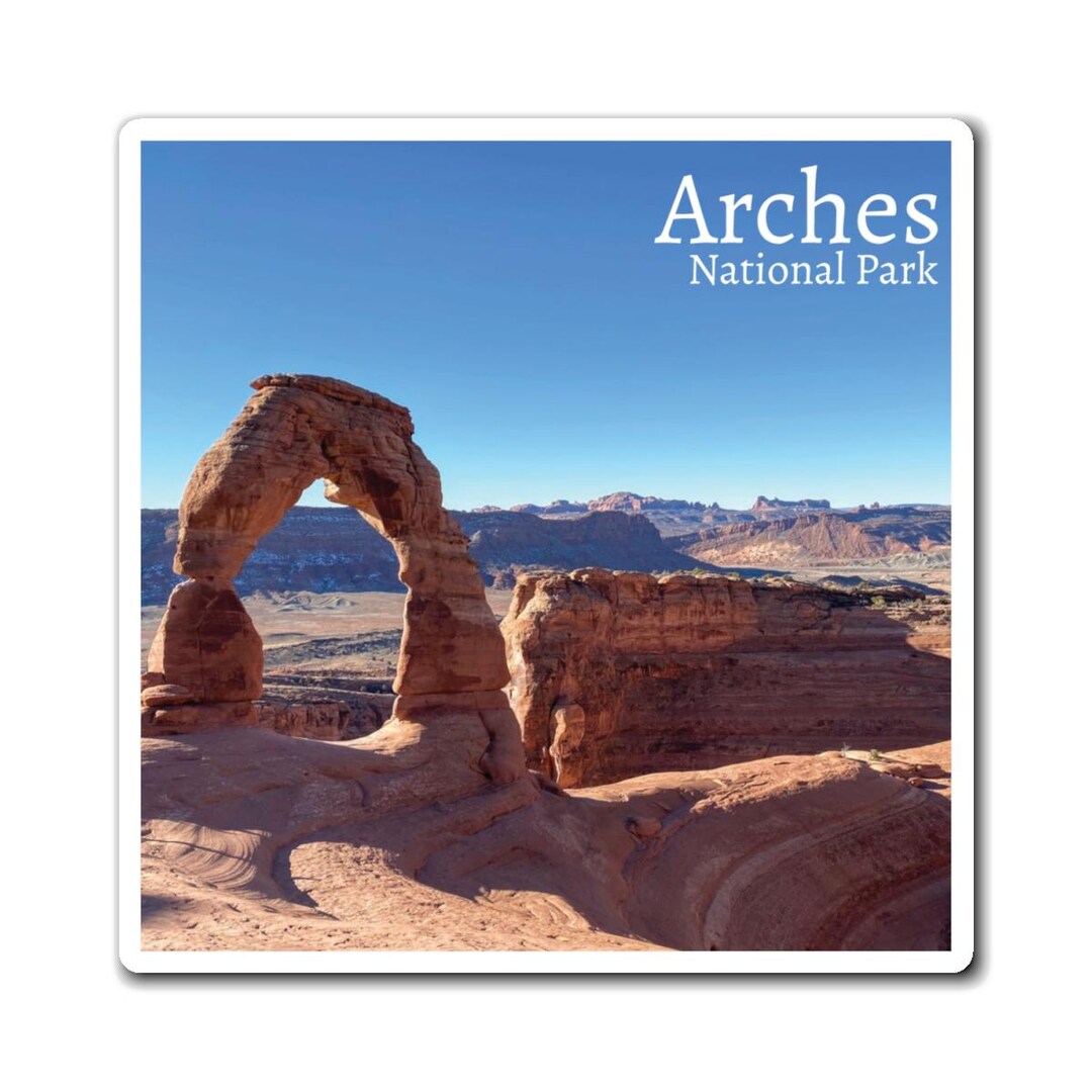 National Park Magnet, Delicate Arch Photo Souvenir Fridge Decor, Gift ...