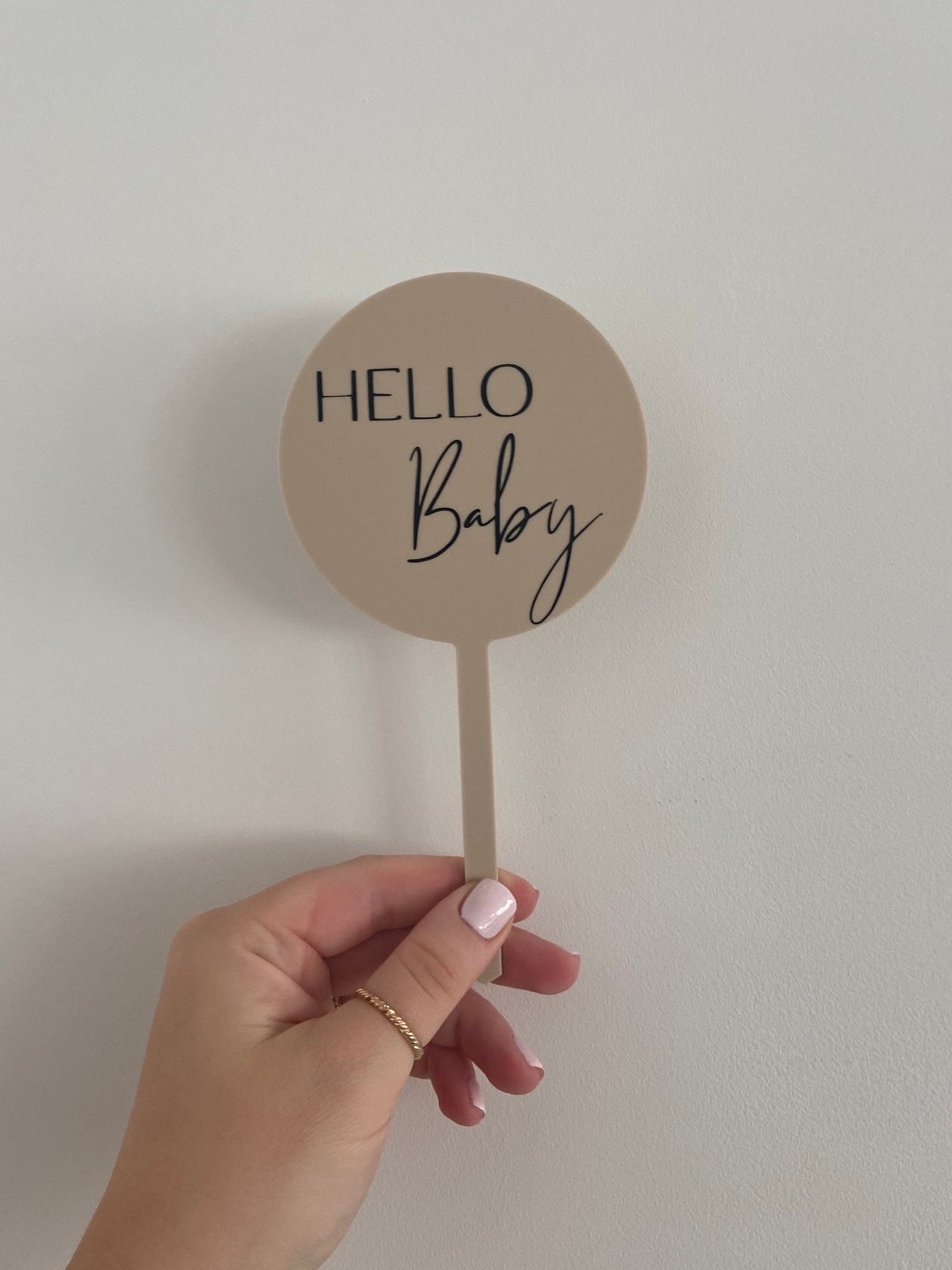 Hello Baby Cake Topper Baby Shower Matte Acrylic Cake - Etsy