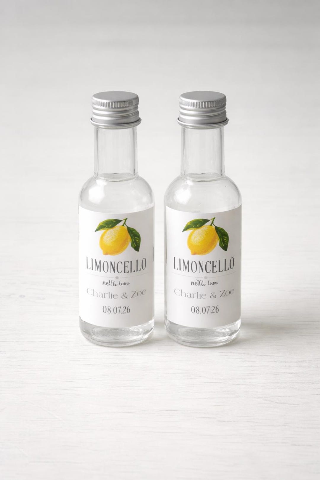 Limoncello Miniature Bottle Label Stickers - Wedding Edition - Etsy UK
