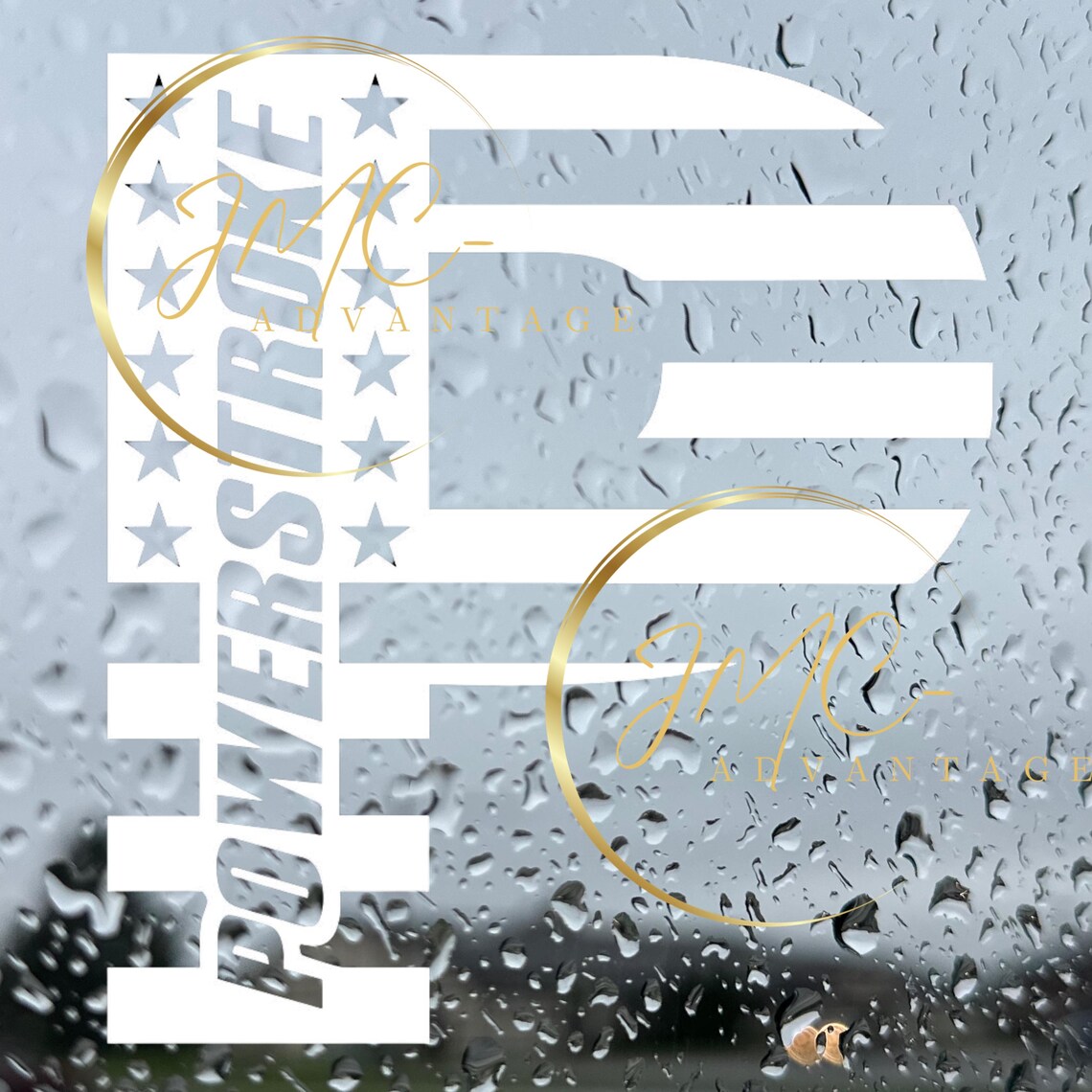 Powerstroke P Flag Decal-6.4l 6.0L 7.3L Diesel-mechanic Decal- Tech ...