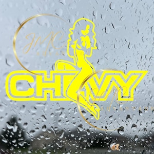 Chevy Hot Girl Decal - Chevrolet Decal Sticker for Trucks Car SUV ...
