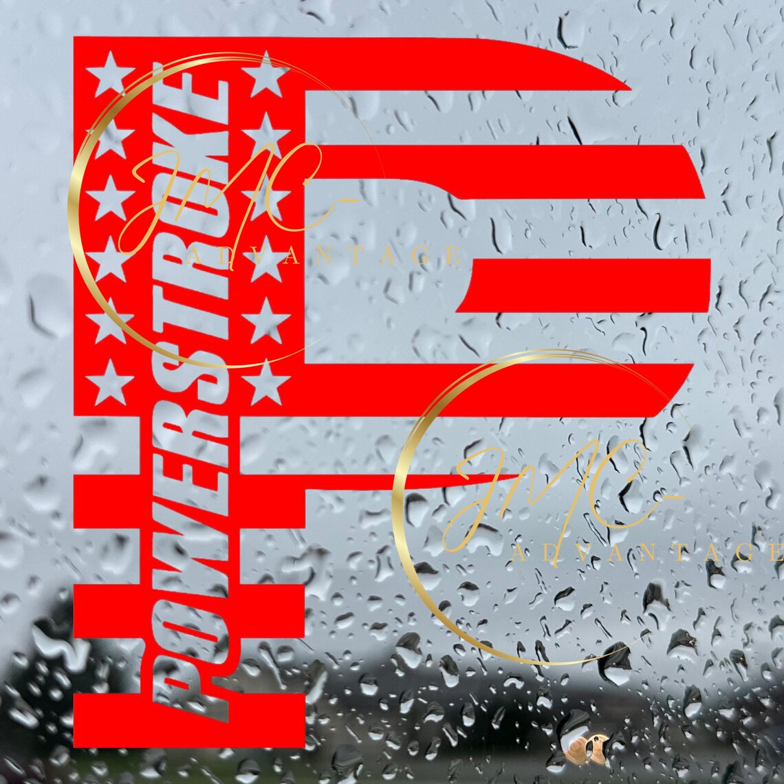 Powerstroke P Flag Decal-6.4l 6.0L 7.3L Diesel-mechanic Decal- Tech ...