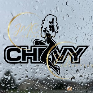 Chevy Hot Girl Decal - Chevrolet Decal Sticker for Trucks Car SUV ...