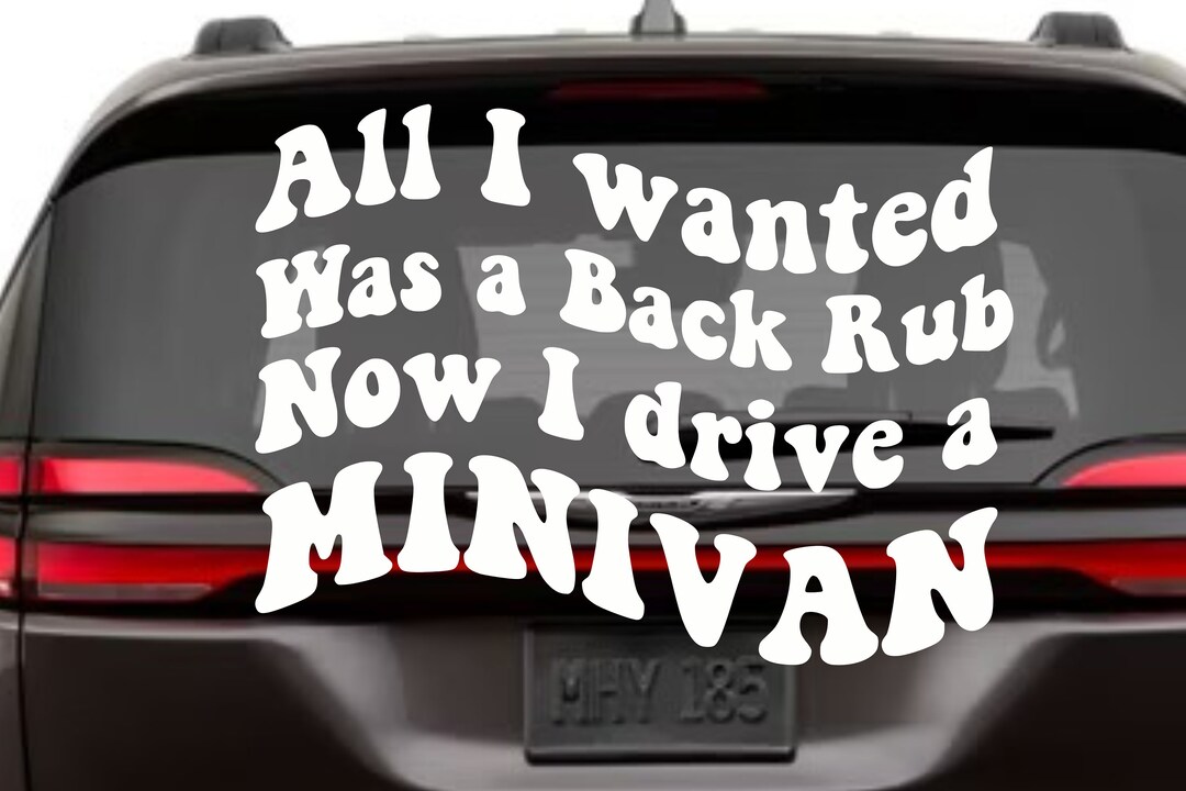 Funny Back Rub Decal for Mom-minivan Decal-momlife Decal-groovy Font ...