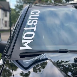Custom Side Windshield Banner 23 Inch Die Cut Vinyl Decal Ford Dodge ...