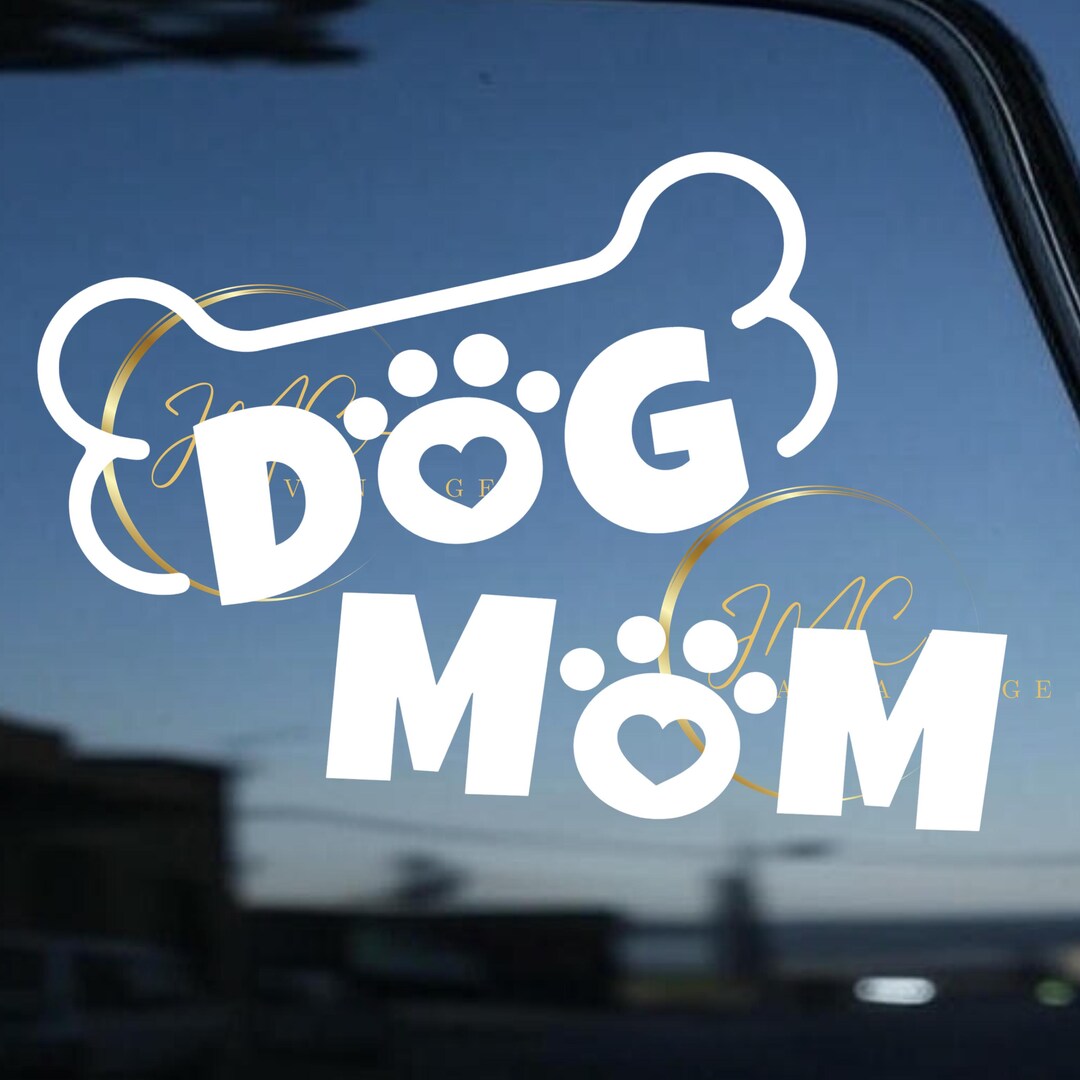 Dog Mama Decal-gift for Dog Mom-paw Print Decal-gifts for Her-dogmom ...