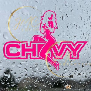 Chevy Hot Girl Decal - Chevrolet Decal Sticker for Trucks Car SUV ...