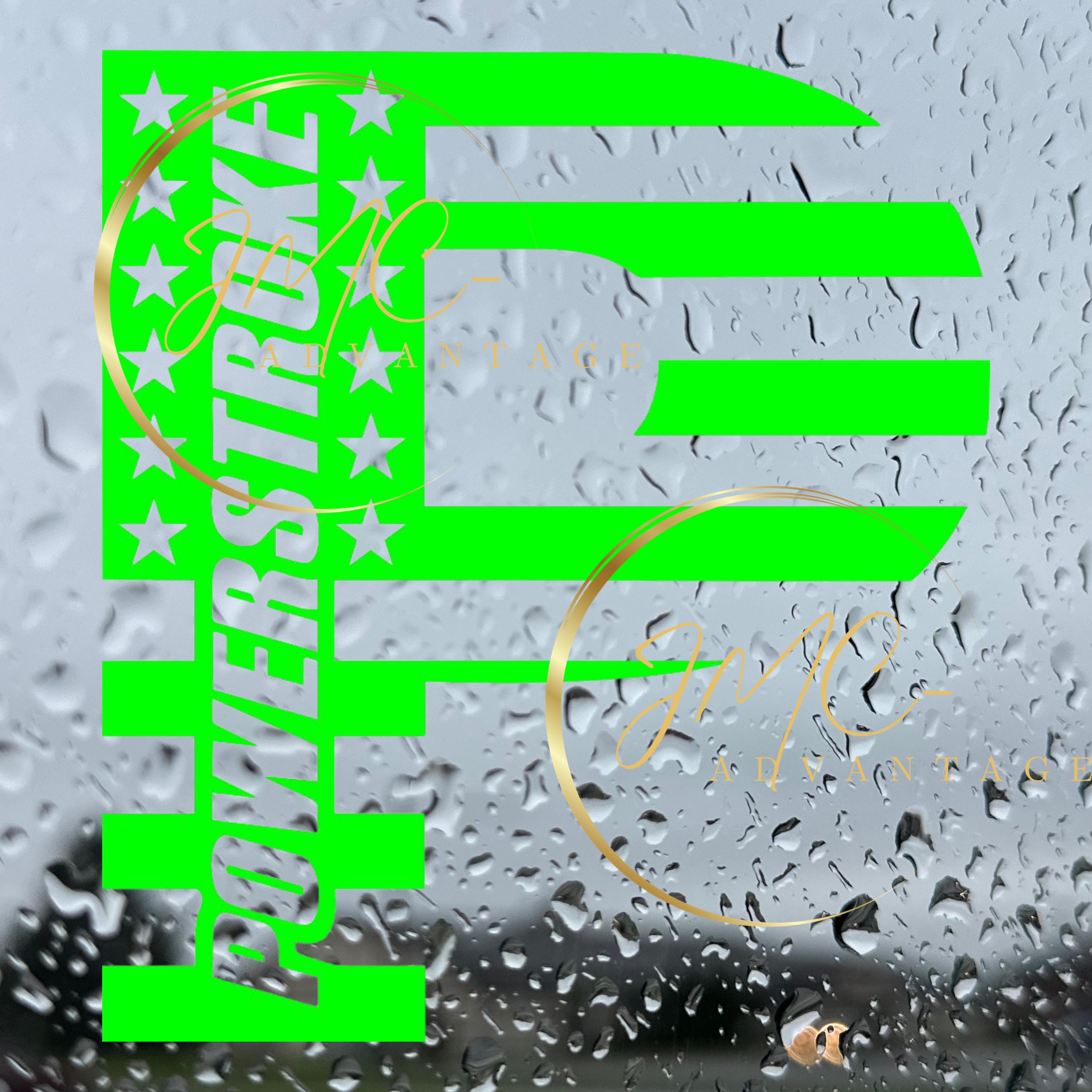 Powerstroke P Flag Decal-6.4l 6.0L 7.3L Diesel-mechanic Decal- Tech ...