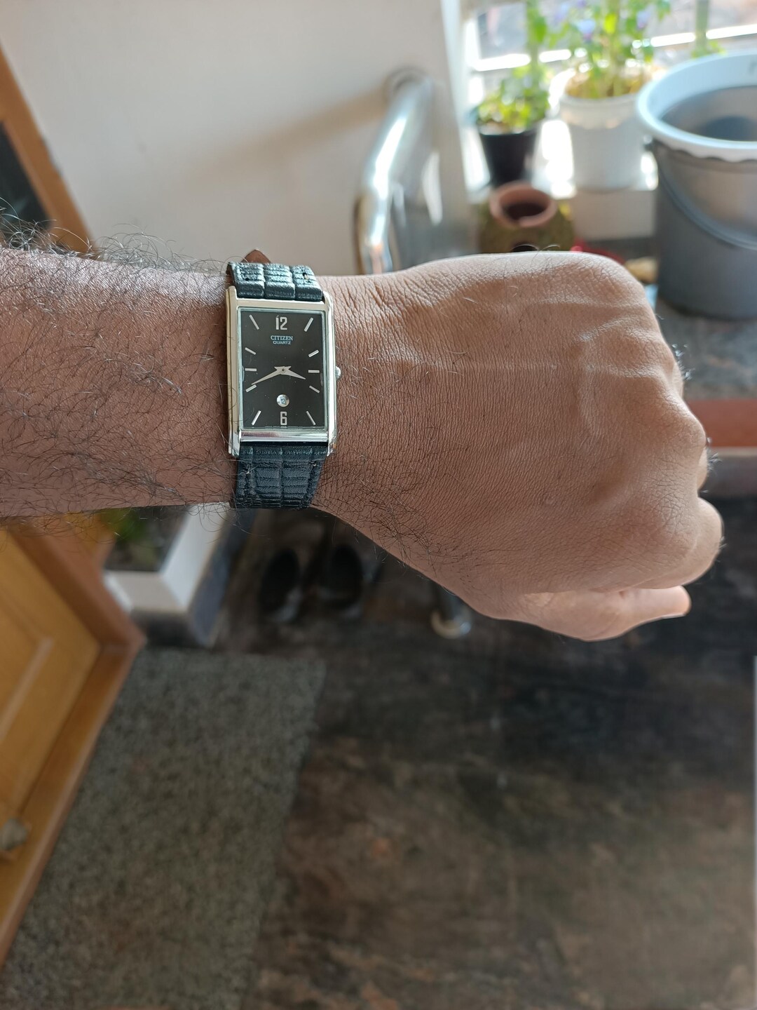 Vintage Citizen Tank Watch 1990s | Slim Rectangular Quartz Watch ...