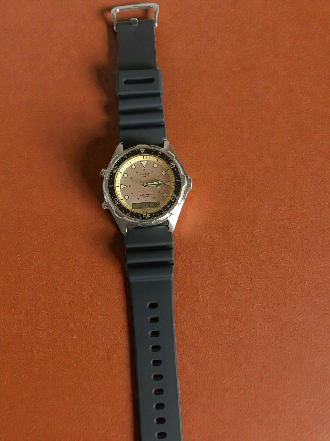 Vintage Casio Arnie Watch, Rare AMW-320R Ana-digi, 90s Dual Time Sports ...