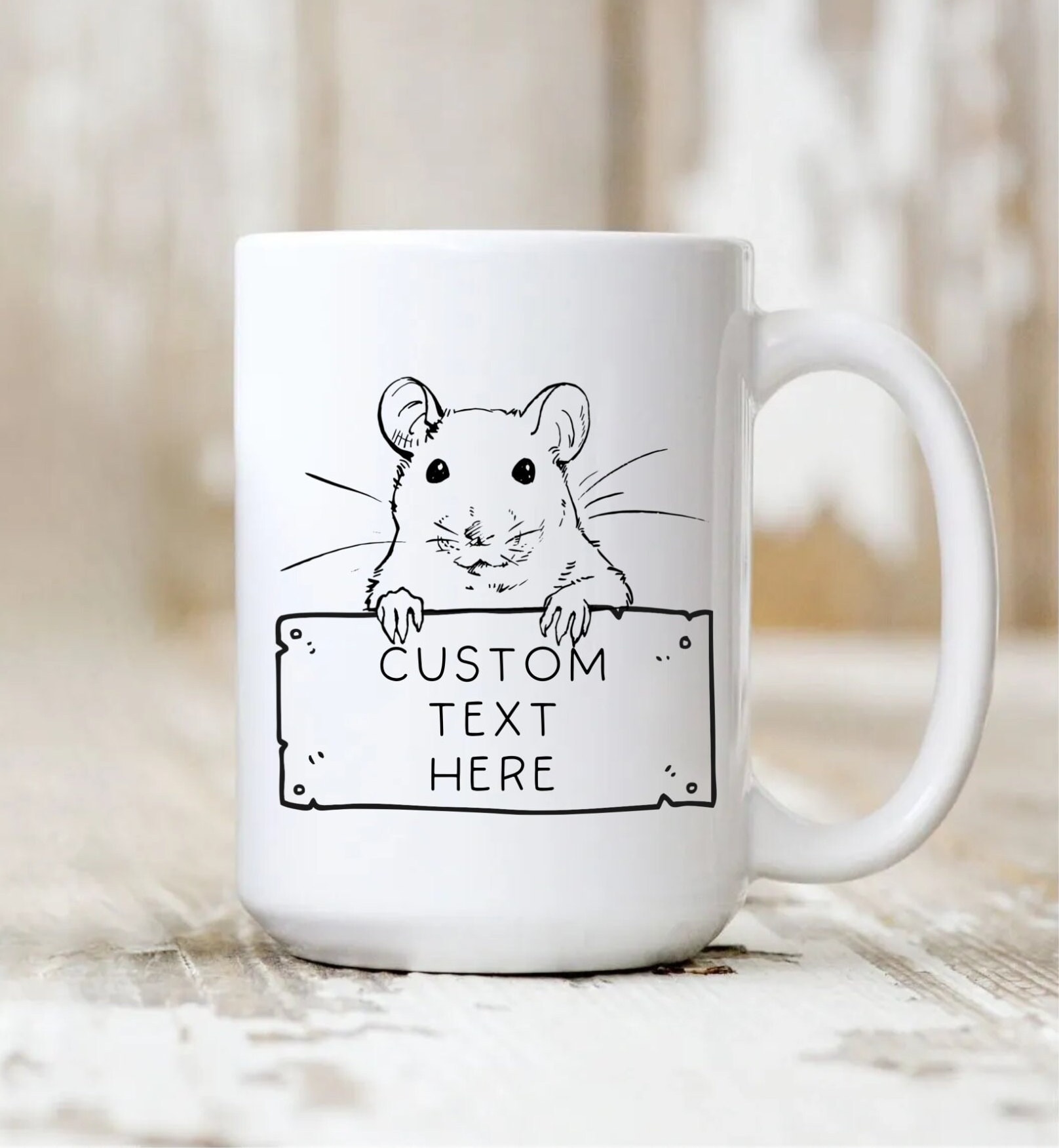 Mouse Rat Coffee Mug, Custom Rat Lover Gift, Animal Lover Gift, Rat ...