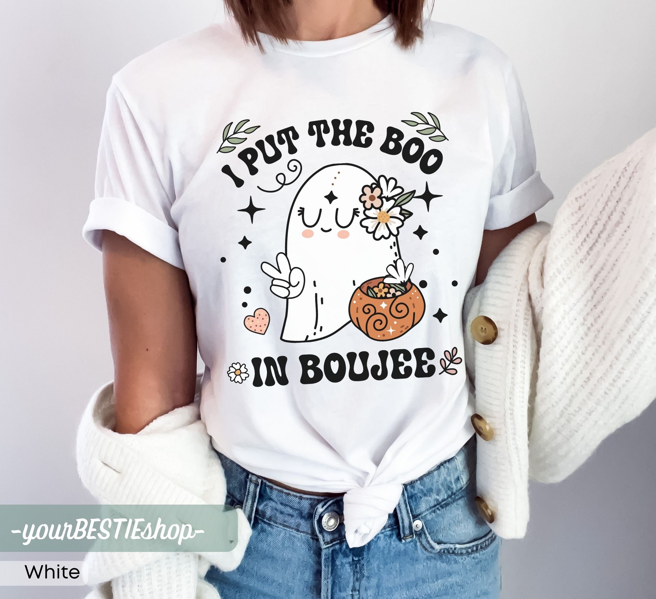 Boujee Ghost Halloween Shirt Boojee Ghost Graphic Tee Trick - Etsy