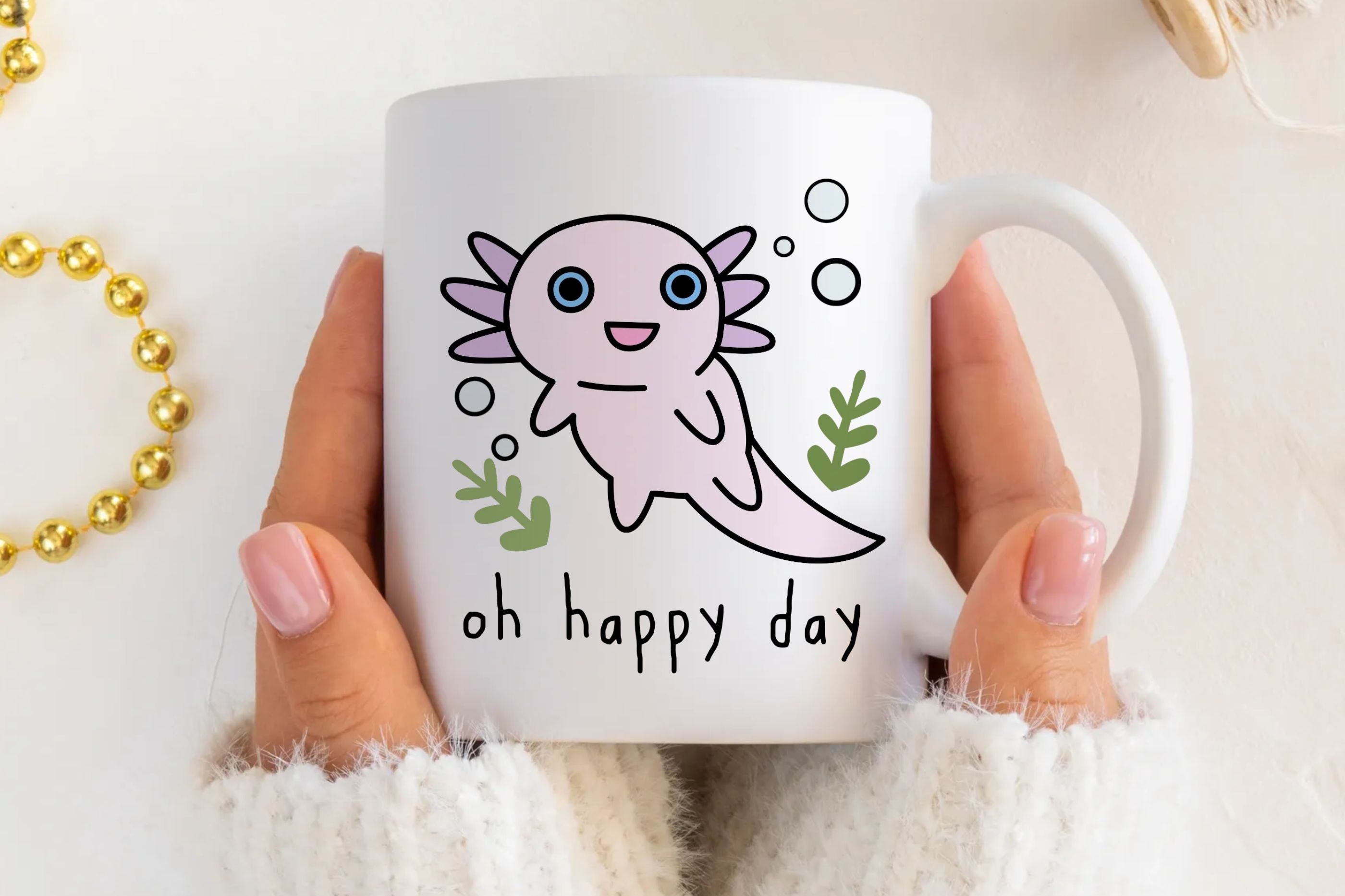 Axolotl Mug Axolotl Gift Axolotl Tea Cup Positivity Mug - Etsy