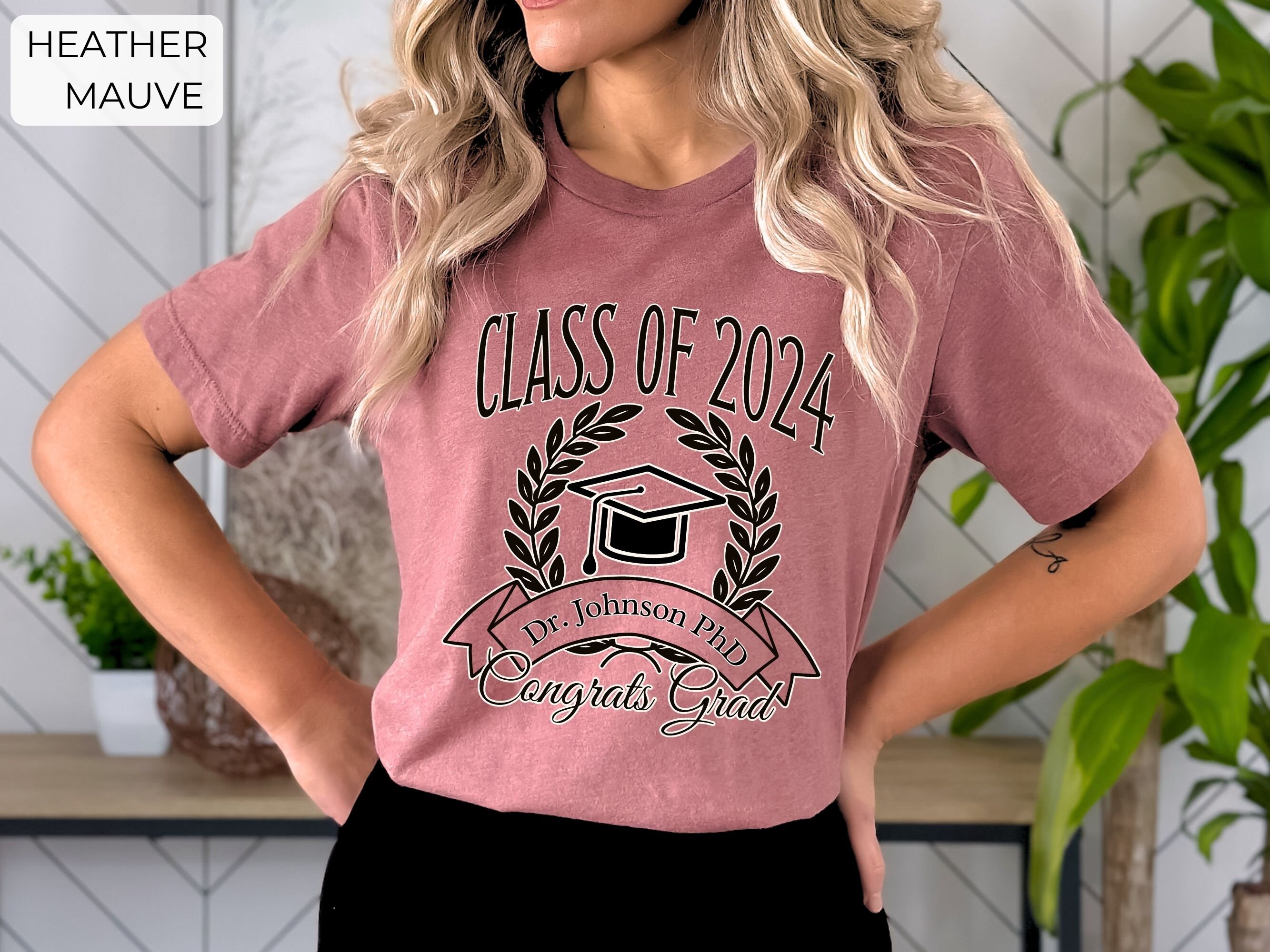 Class of 2024 Phd Graduation Gift Matching Family of Graduate Tshirts ...