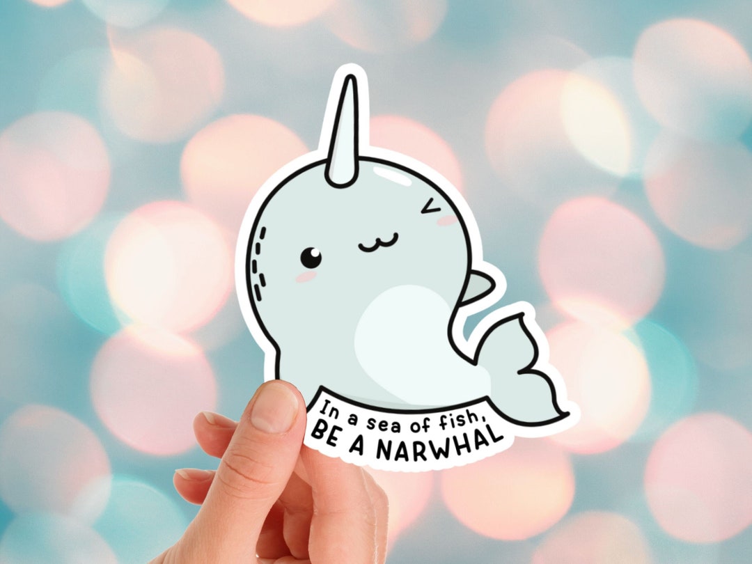 Narwhal Stickers for Laptop, Water Resistant Stickers Vinyl, Cute ...