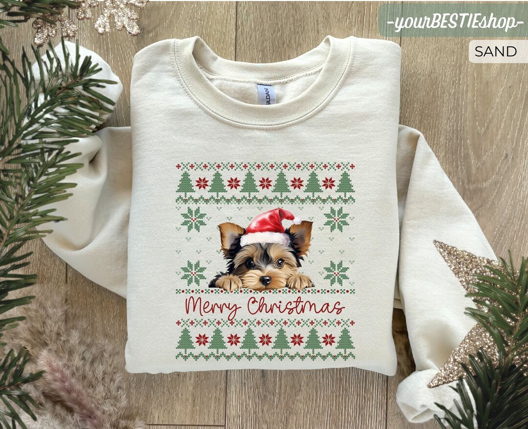 Yorkie Christmas Sweatshirt, Dog Mom Sweatshirt, Christmas Eve ...