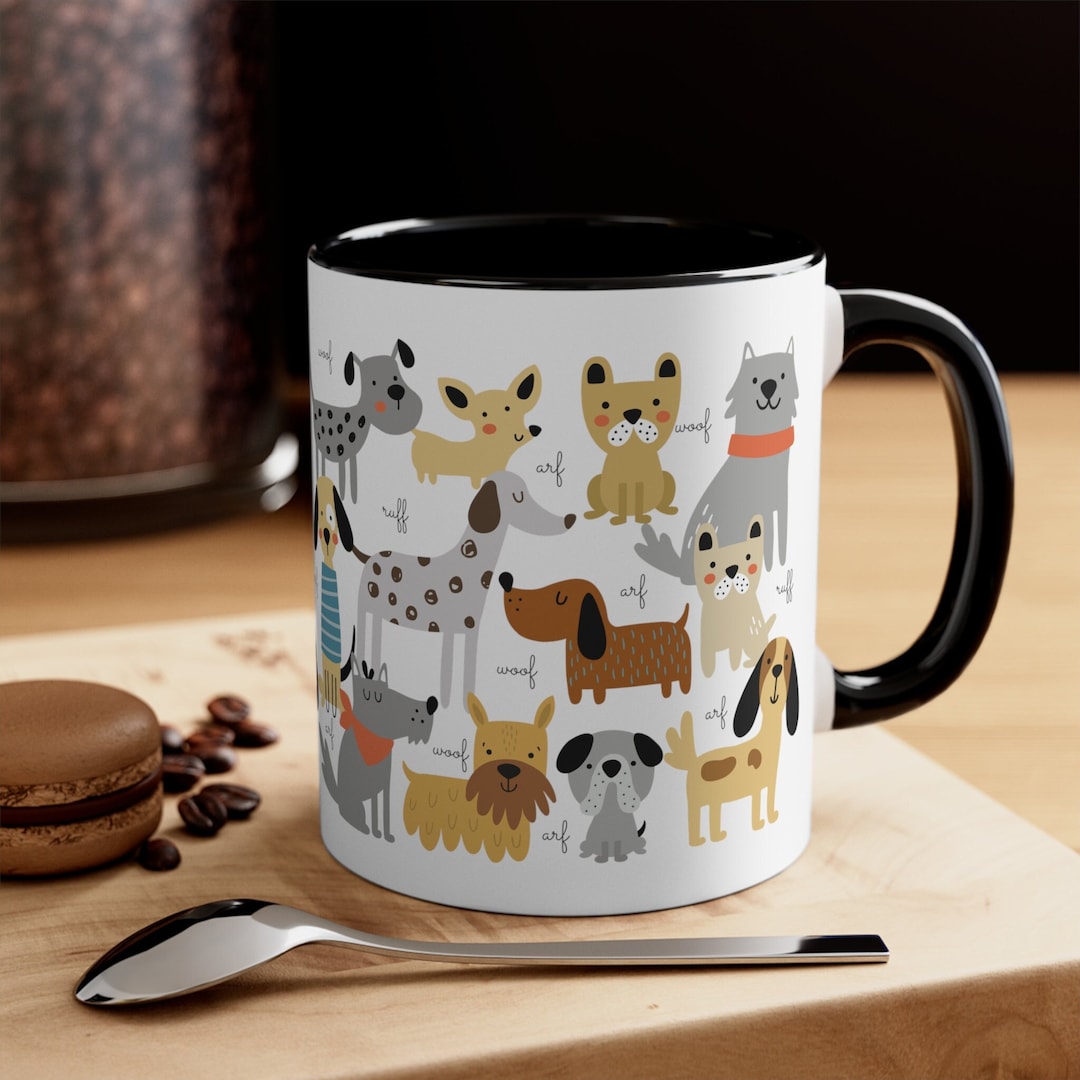 Cute Dog Coffee Mug, Gift for Dog Lover Best Friend, Pet Sitter ...