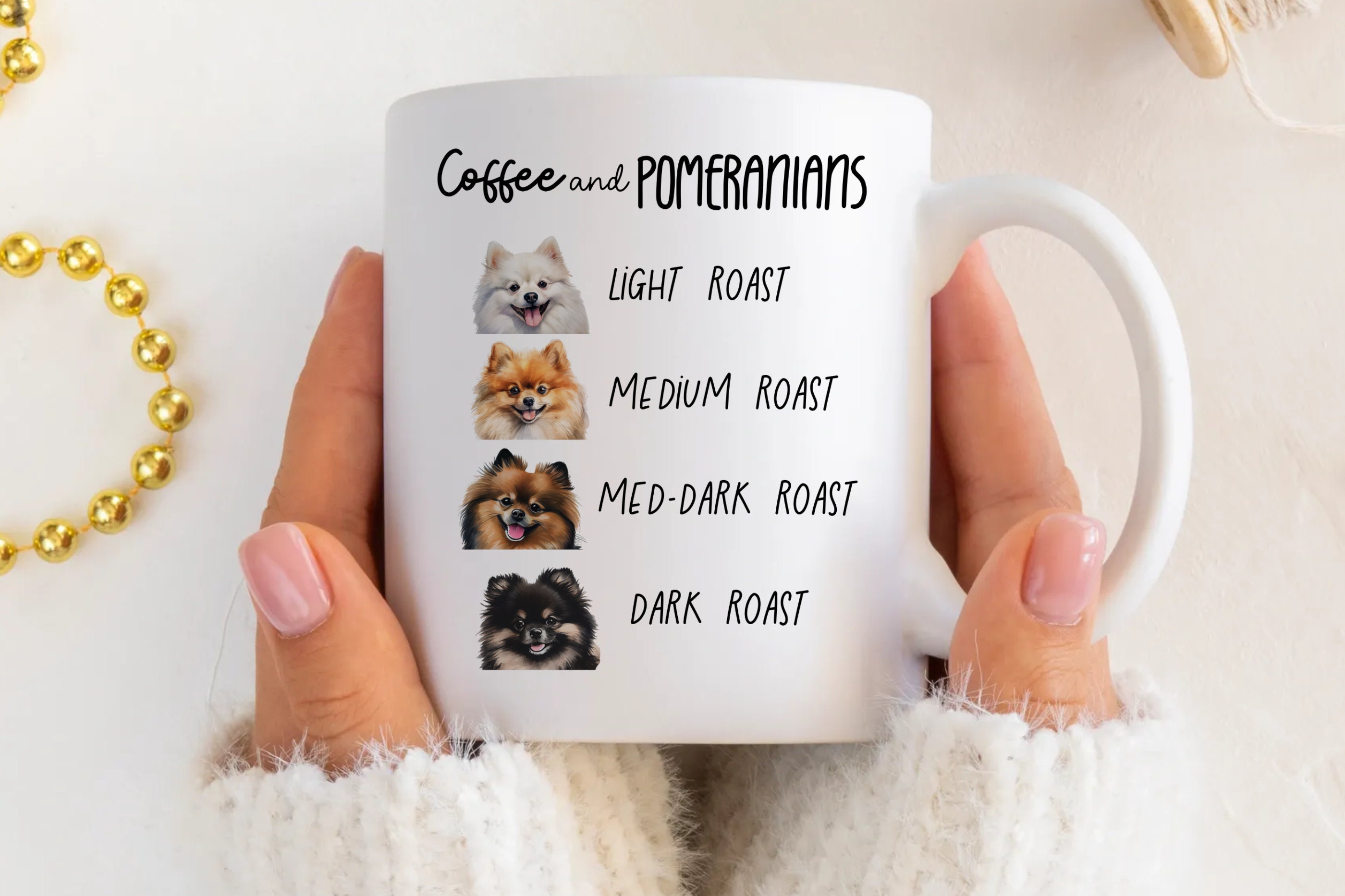 Pomeranian Coffee Mug, Pomeranian Dog Lover Gift, Pom Mom Dad Birthday ...