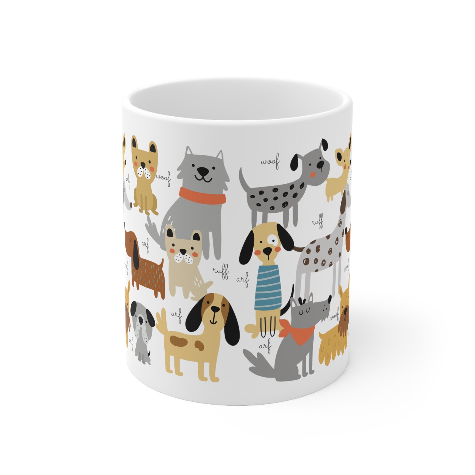 Cute Dog Cartoon Mug Dog Lover Coffee Cup Cute Dog-design Gift for Pet ...