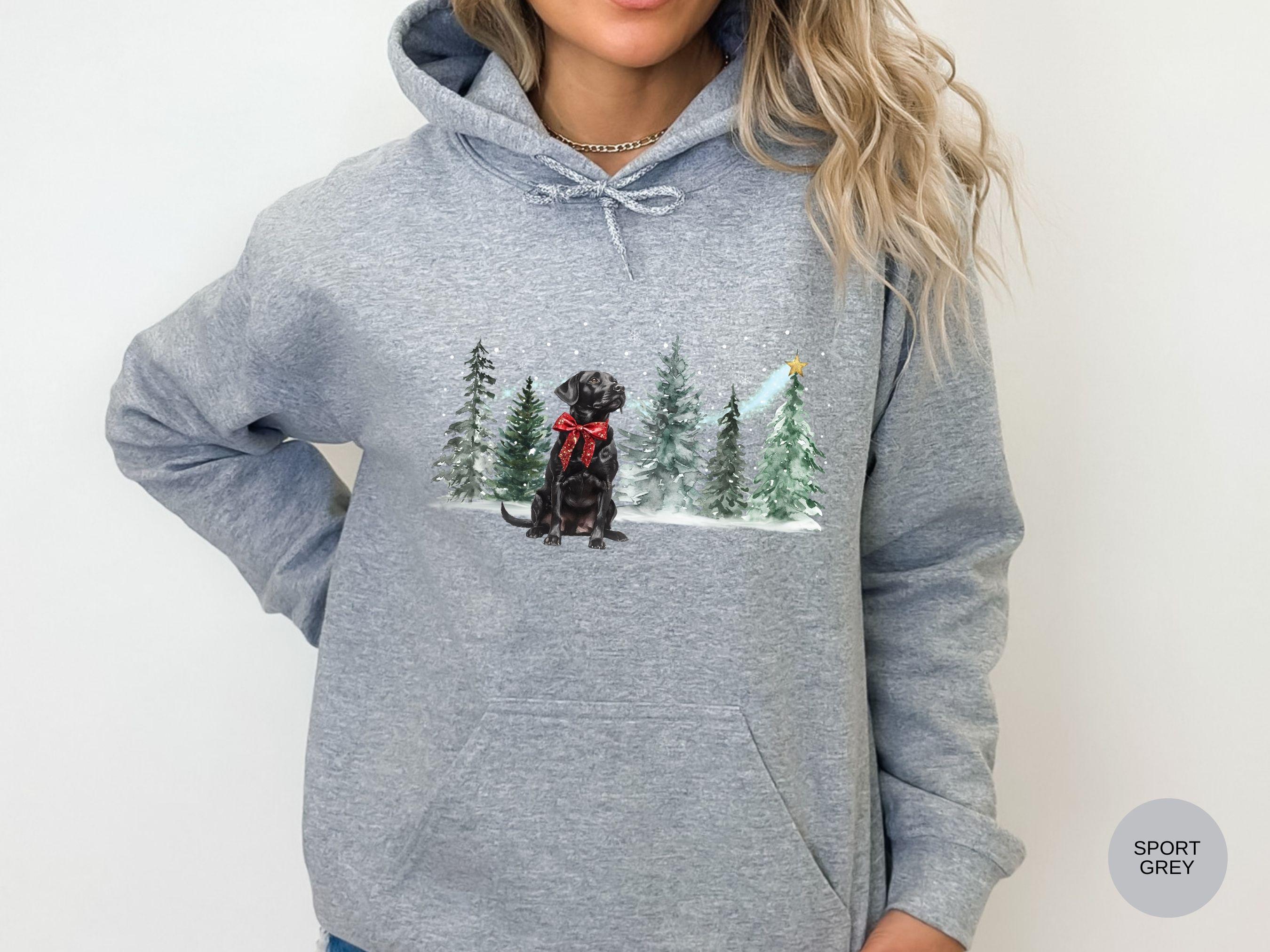 Black Lab Christmas Sweatshirt for Dog Lover, Dog Person Gift, Winter ...