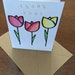 Tulip Note Cards Set of Four Blank Inside - Etsy