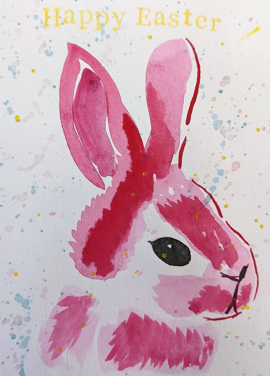 Sprinkle Bunny Thank You Cards Set of Four, Blank Inside Easter Bunny ...