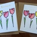 Tulip Note Cards Set of Four, Blank Inside - Etsy