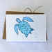 Sea Turtle Thank You Cards Set of Four, Blank Inside - Etsy