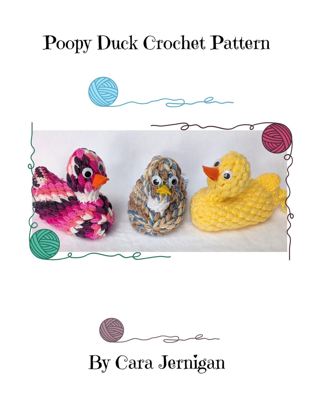 Pooping Duck Crochet Pattern ***digital Download PATTERN ONLY*** - Etsy
