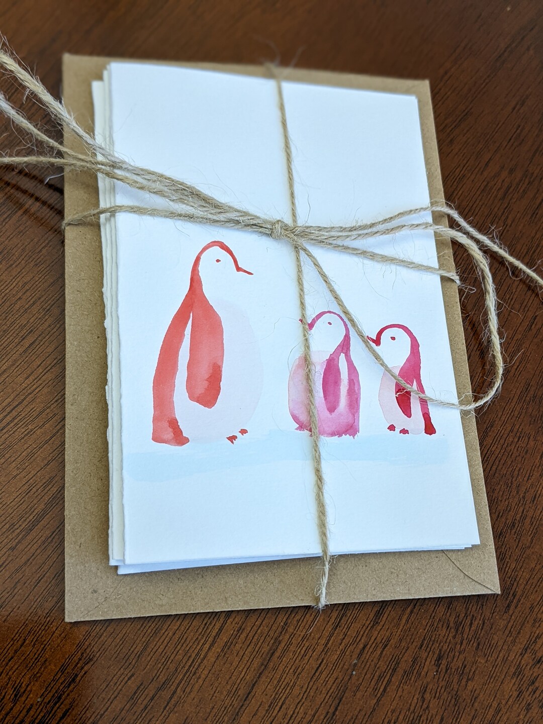 Penguin Note Cards Set of Four, Blank Inside - Etsy
