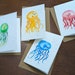 Happy Jellyfish Note Cards Set of Four, Blank Inside - Etsy