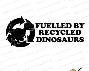 Recycled Dinosaurs Decal - Etsy