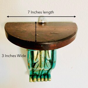 Hand-carved Floating Wood Shelf: Traditional Colorful Decor - Etsy