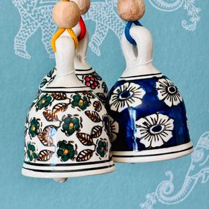 Hanging Ceramic Macrame Bells | Hand-made Macrame With Ceramic Bells ...